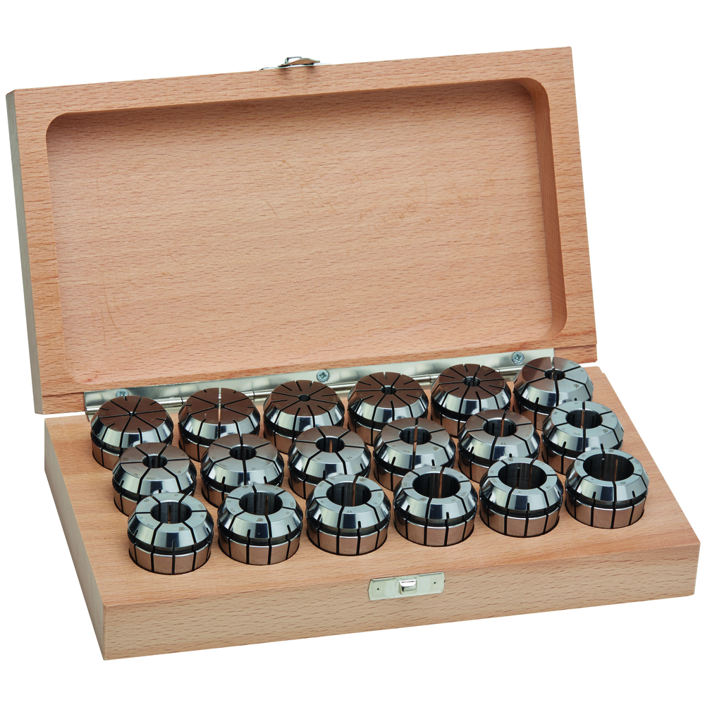 Precision collet GER20 428E 2-13mm, 12-pcs., coated | SARATOOLS